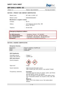 Zep 2000 aerosol lubrication grease